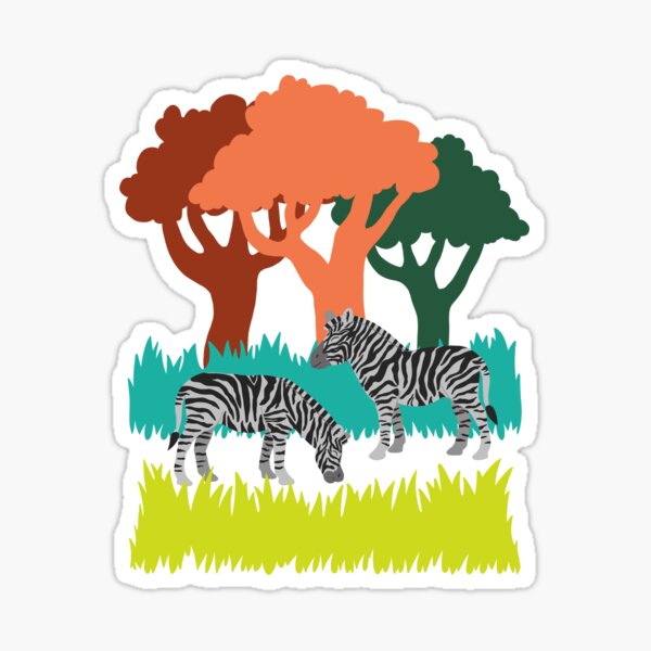 "Zebras" Sticker for Sale by PerpetualPanic | Redbubble