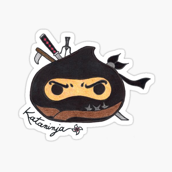 "Kataninja" Sticker by KATA-KOSMOS | Redbubble