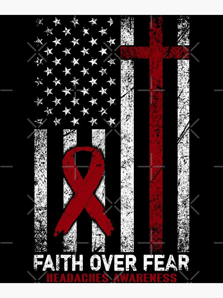 "Christian Distressed USA Flag Cross Faith Over Fears Headaches ...