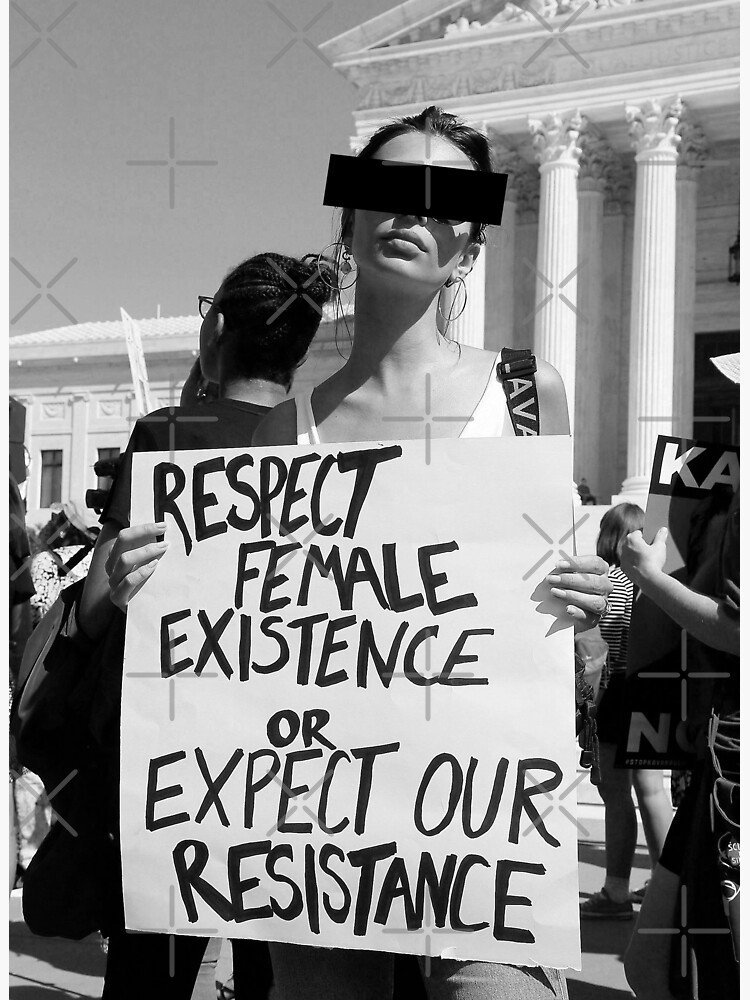 "Respect female existence or expect our resistance" Sticker for Sale by ...