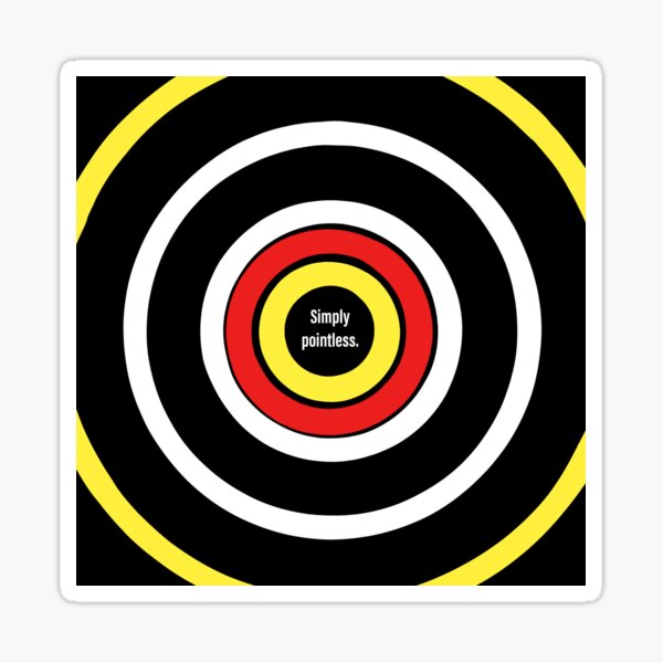 "Simply Pointless " Sticker for Sale by Artpiphany | Redbubble