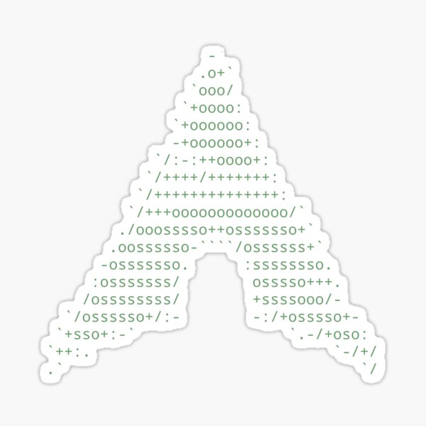 "Arch Linux Neofetch ASCII Art Logo" Sticker for Sale by WhateverIs ...