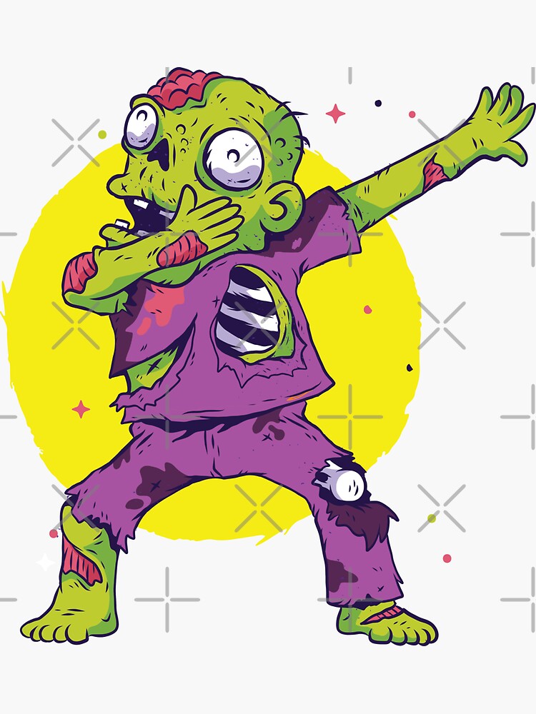 "Zombie Dabbing" Sticker for Sale by TRIBExSPACE | Redbubble