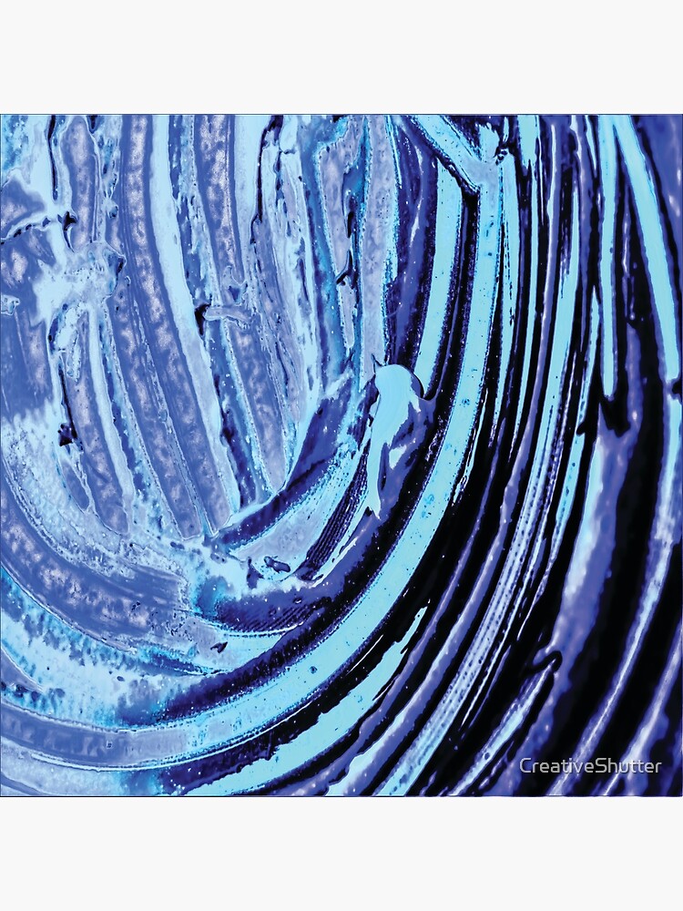 "Prussian Blue And Green Streaks Abstract Wall Art Pattern" Poster for ...