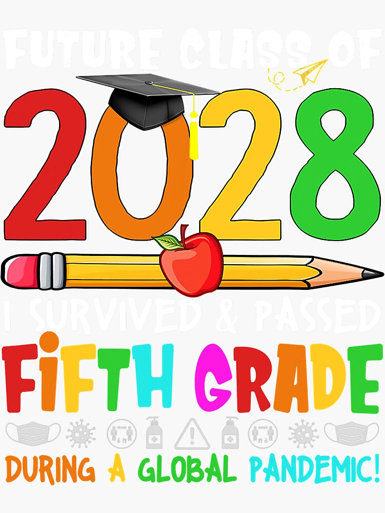 "Future Class Of 2028 Back to School Team Fifth Grade " Sticker for ...
