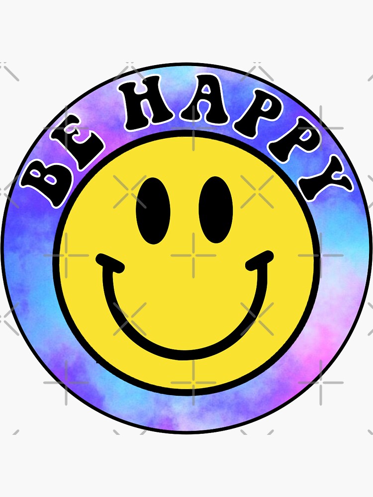 "Be Happy Smiley Face" Sticker for Sale by lolsammy910 | Redbubble