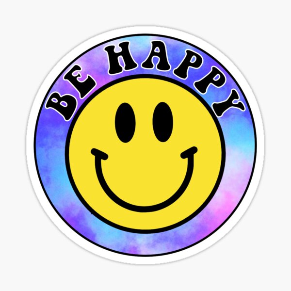 "Be Happy Smiley Face" Sticker for Sale by lolsammy910 | Redbubble