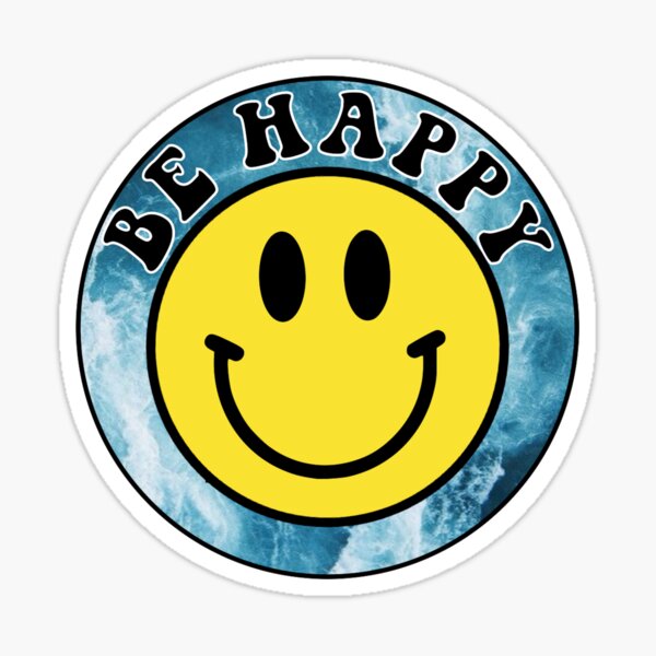 "Ocean Be Happy Smiley Face" Sticker for Sale by lolsammy910 | Redbubble