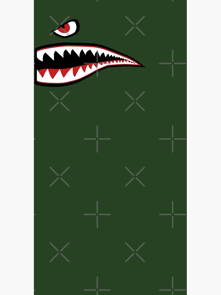 "WWII Fighter jet sharks teeth decal" Duffle Bag for Sale by ...