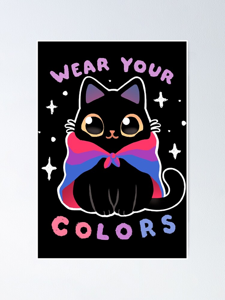 Bisexual Lgbt Pride Cat Kawaii Rainbow Kitty Wear Your Colors