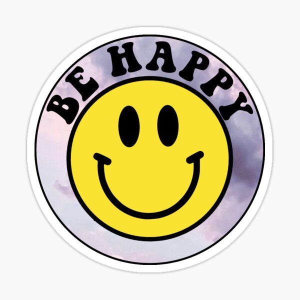 "Be Happy Smiley Face Sky" Sticker for Sale by lolsammy910 | Redbubble