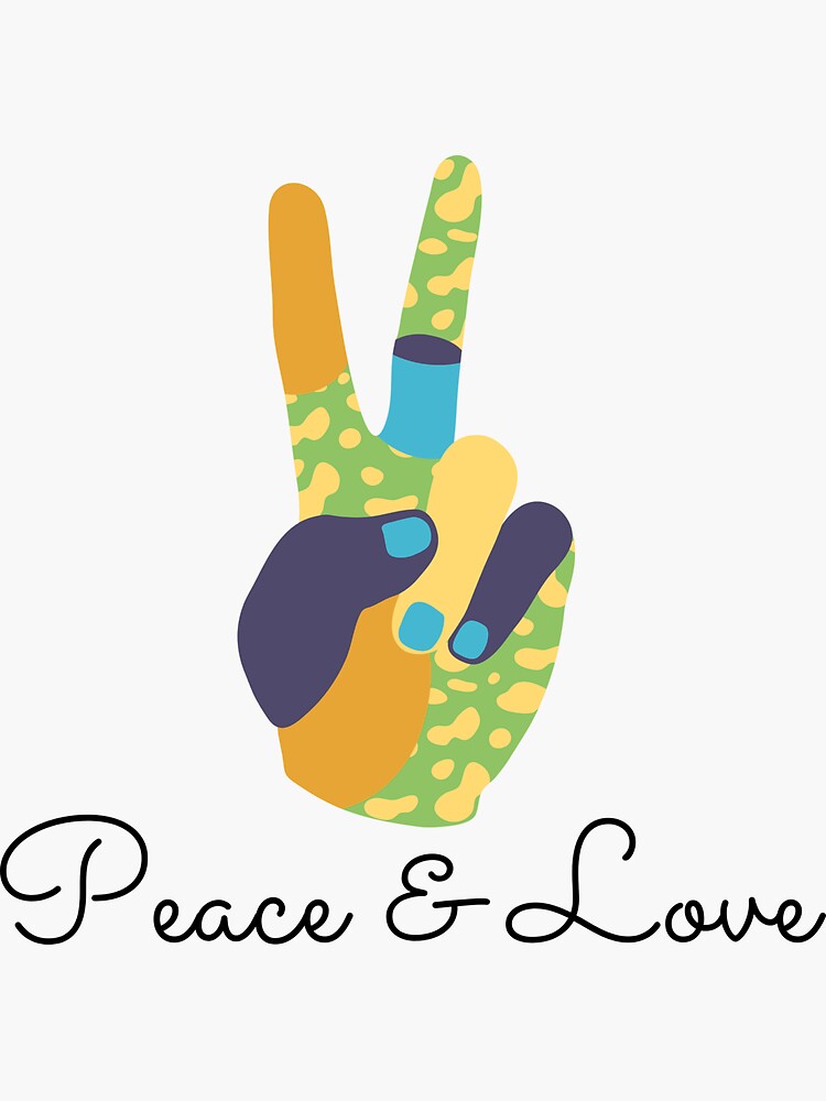 "Peace, Love, and Unity" Sticker by chewystreasure | Redbubble