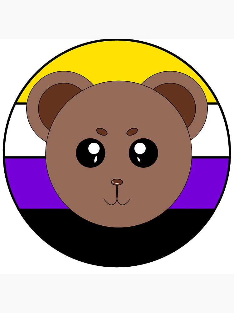 "Non Binary Bear" Sticker for Sale by Madisyn04 | Redbubble