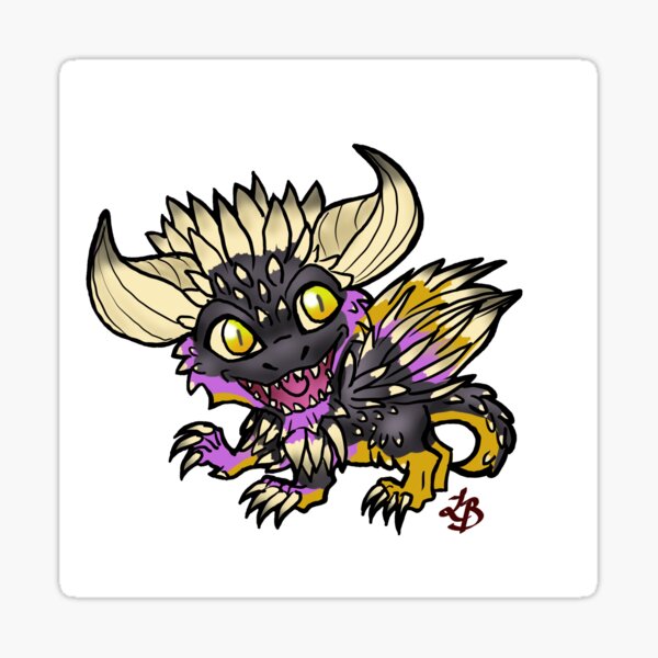 "Chibi Nergigante" Sticker for Sale by LadyStarscales | Redbubble