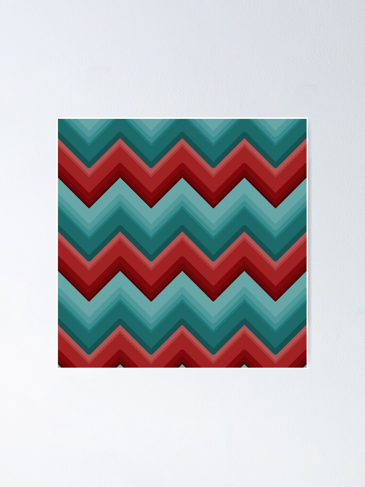 "Hot and Cold Zig Zags" Poster for Sale by Texterns | Redbubble