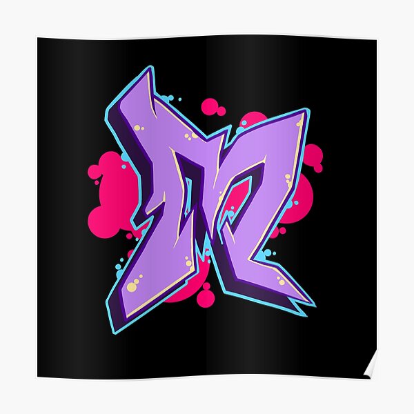 Póster «Letra M - Estilo de arte callejero de graffiti» de CreativeOpus ...