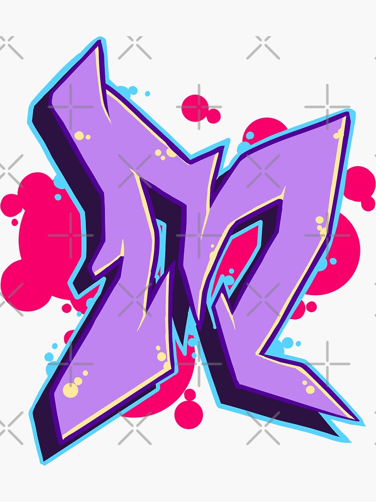 "Letter M - Graffiti Street Art Style " Sticker for Sale by ...