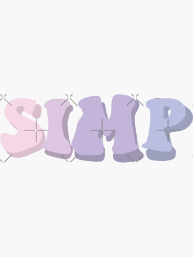 "Simp" Sticker for Sale by Eckaa | Redbubble