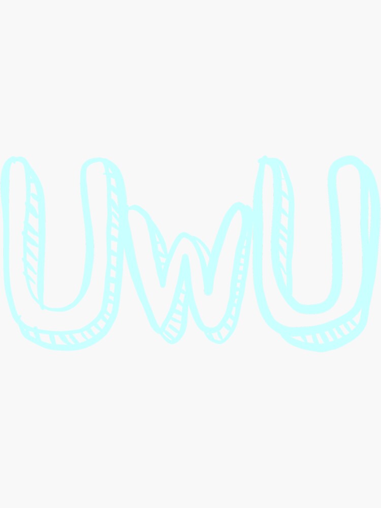 "UwU - Light Blue " Sticker by LittleBeanYT | Redbubble