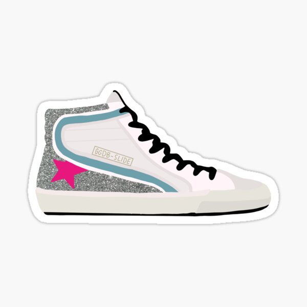 "GG Hot pink High tops " Sticker for Sale by Cooper-Addyson | Redbubble