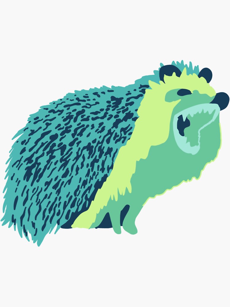 "Screaming Hedgehog " Sticker for Sale by Spellhammer | Redbubble