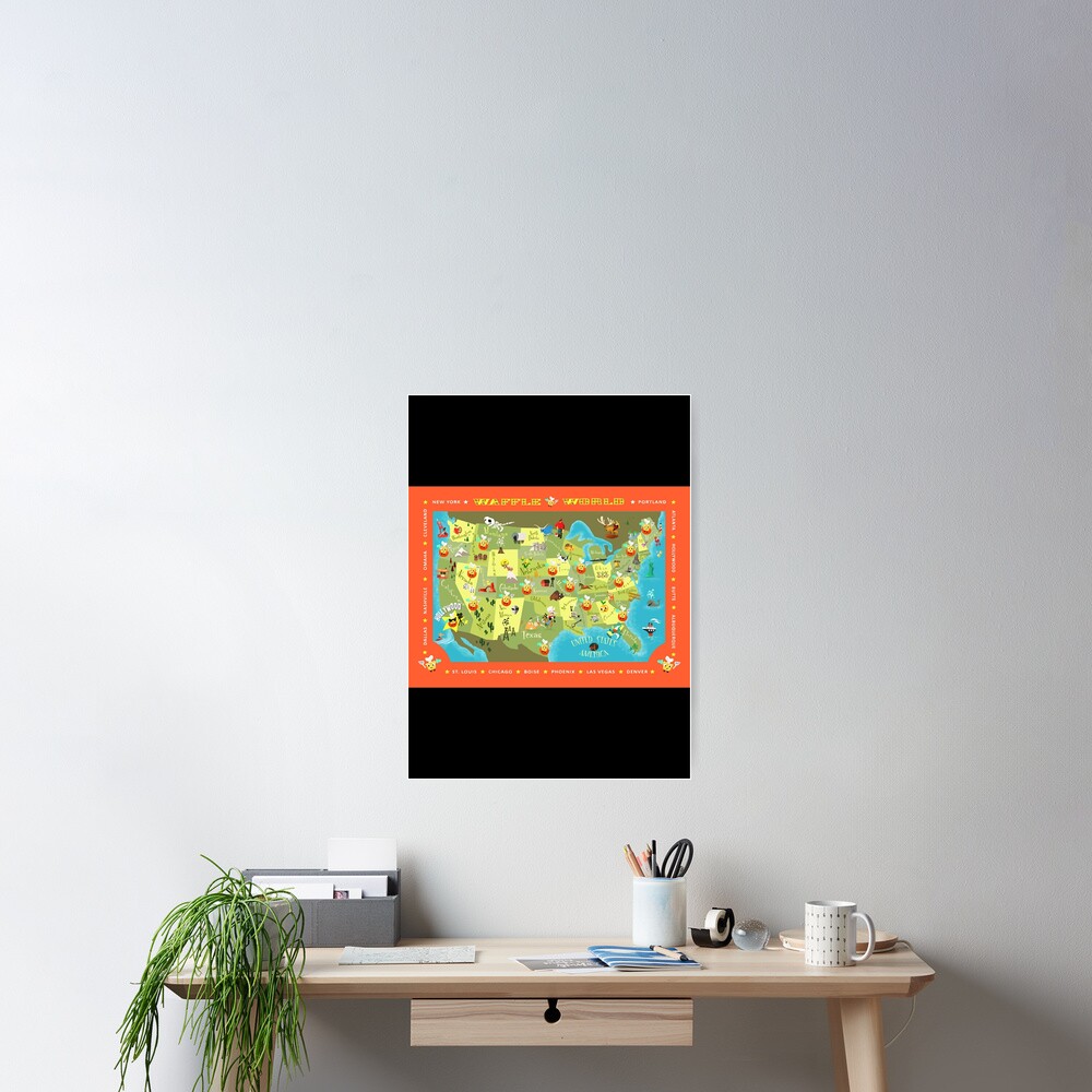 "Waffle World Map " Poster for Sale by Bronx2000 | Redbubble