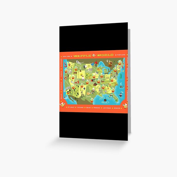 "Waffle World Map " Greeting Card by Bronx2000 | Redbubble