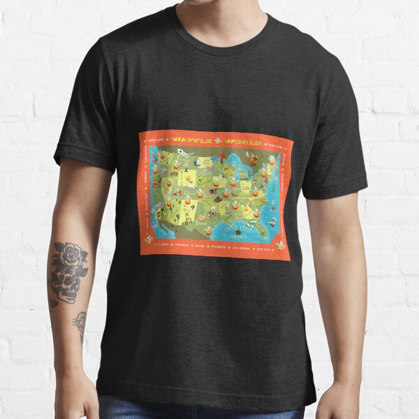 "Waffle World Map " T-shirt for Sale by Bronx2000 | Redbubble | bolt t ...