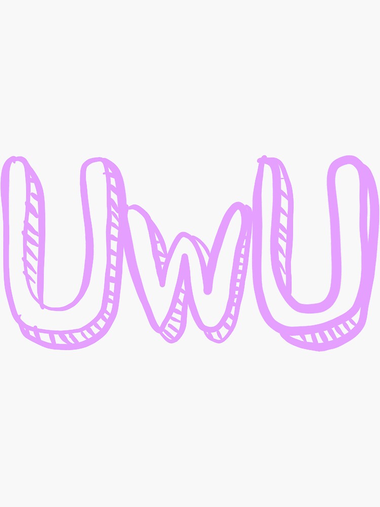 "UwU - Light Purple" Sticker by LittleBeanYT | Redbubble