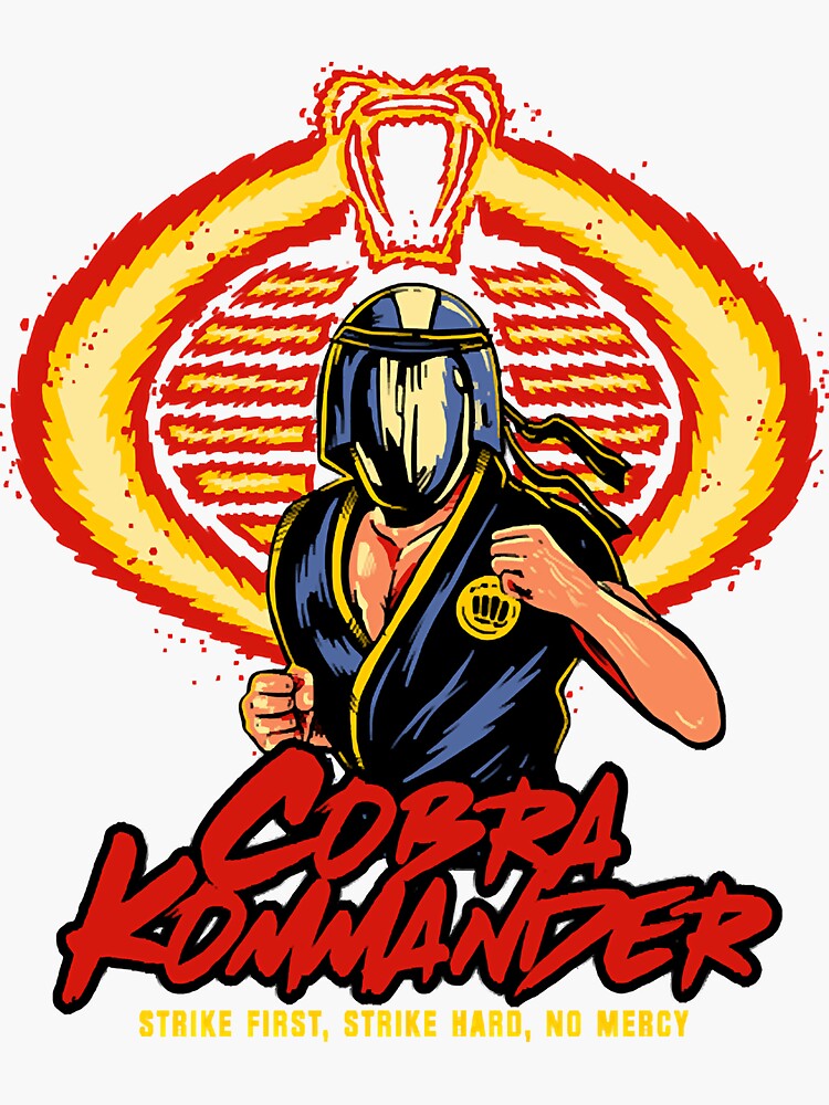 "cobra commander " Sticker for Sale by KulakJamiel | Redbubble