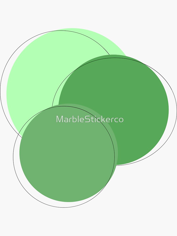 "Pastel green circles" Sticker by MarbleStickerco | Redbubble