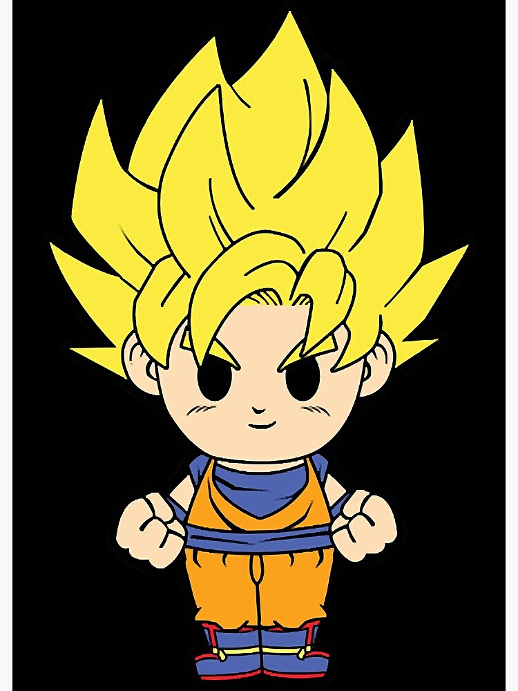 Super Saiyan Son Goku Chibi Art Print For Sale By Shellenbarger Redbubble