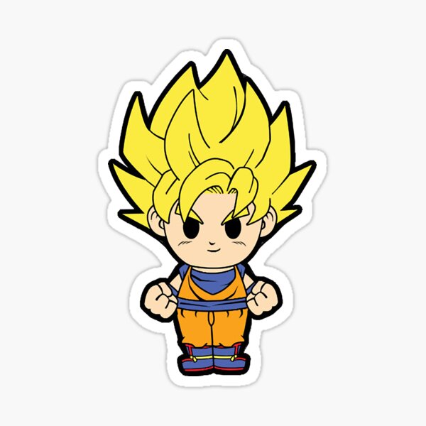 "Super Saiyan Son Goku Chibi " Sticker for Sale by Shellenbarger ...