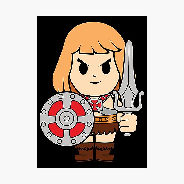 "He Man Chibi " Photographic Print by Shellenbarger | Redbubble