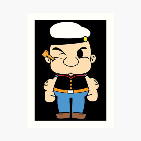 "Popeye Chibi " Art Print for Sale by Shellenbarger | Redbubble