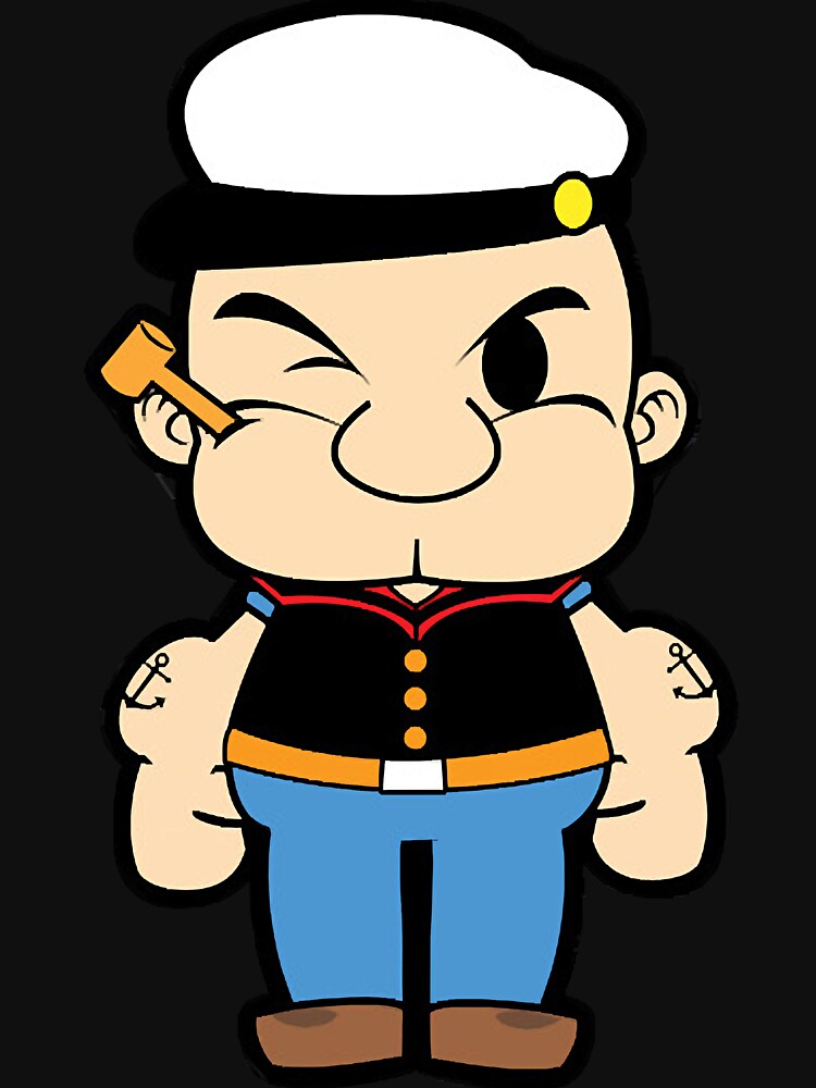 "Popeye Chibi " T-shirt for Sale by Shellenbarger | Redbubble | popeye ...