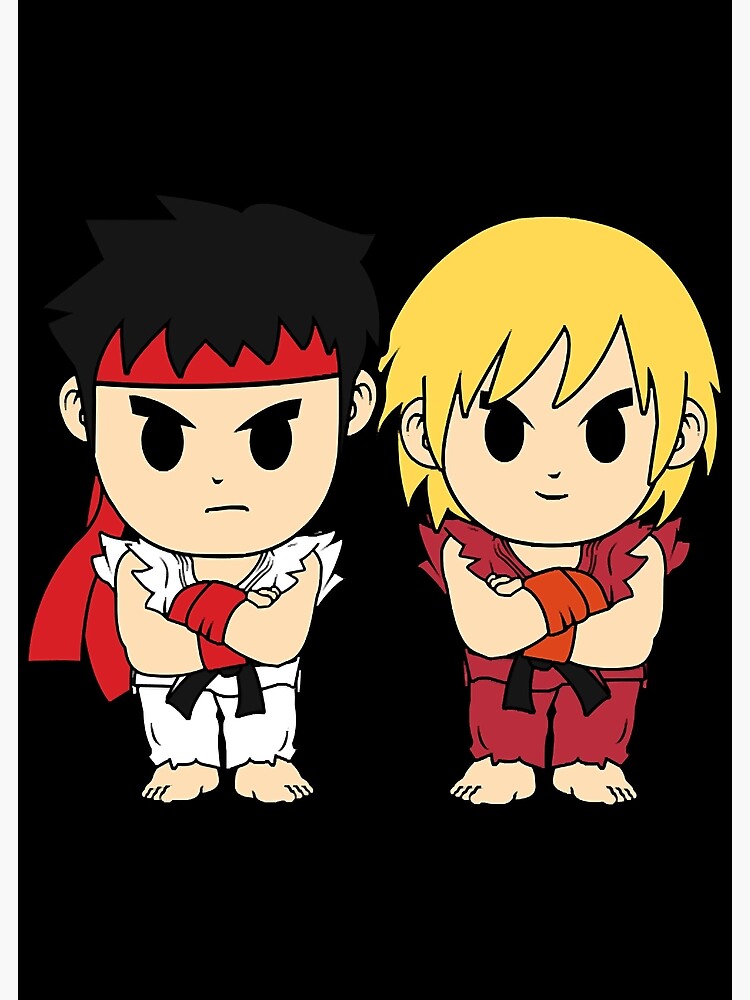 Póster «Ken y Ryu Street Fighter Chibi» de Shellenbarger | Redbubble