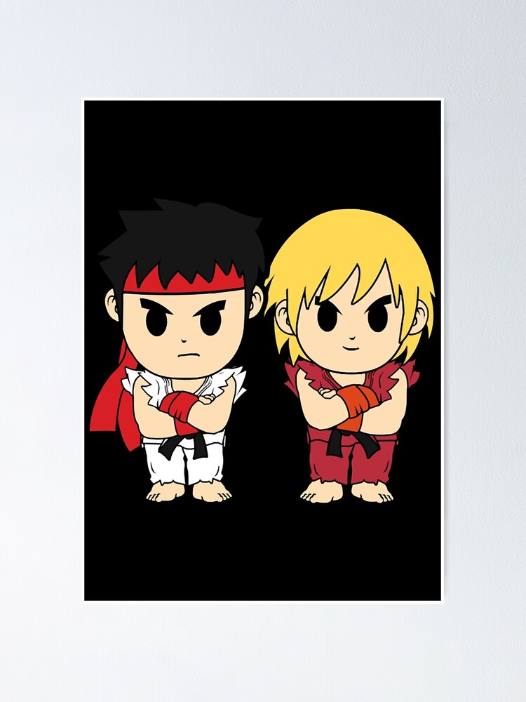 Póster «Ken y Ryu Street Fighter Chibi» de Shellenbarger | Redbubble