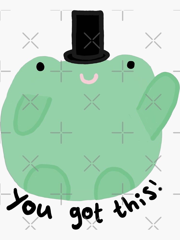 "Fancy Frog gives you support" Sticker for Sale by Strawb-milk | Redbubble
