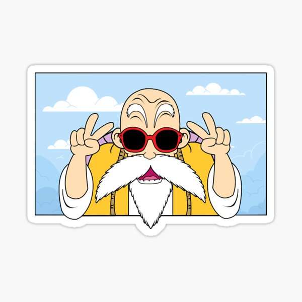 "Master Roshi Dragon Ball " Sticker for Sale by Shellenbarger | Redbubble