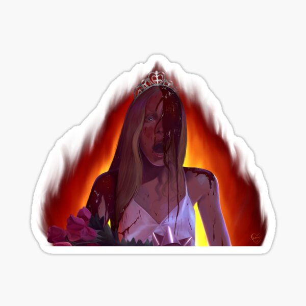 "Carrie 1976" Sticker by thelamehuman | Redbubble