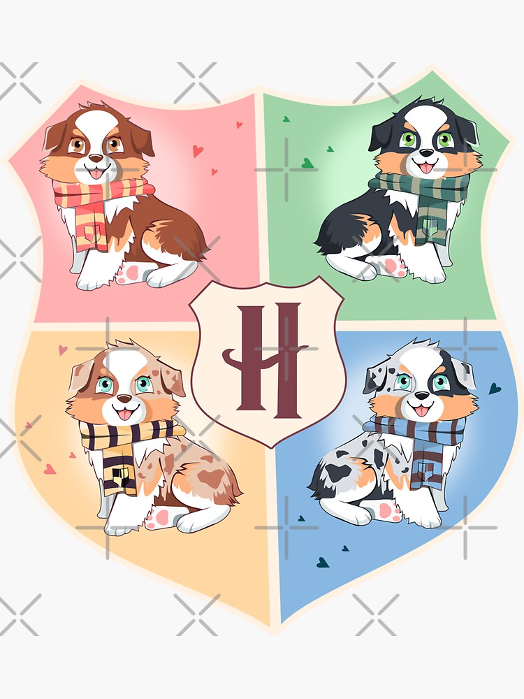 "Australian shepherd, aussie puppies" Sticker for Sale by ...