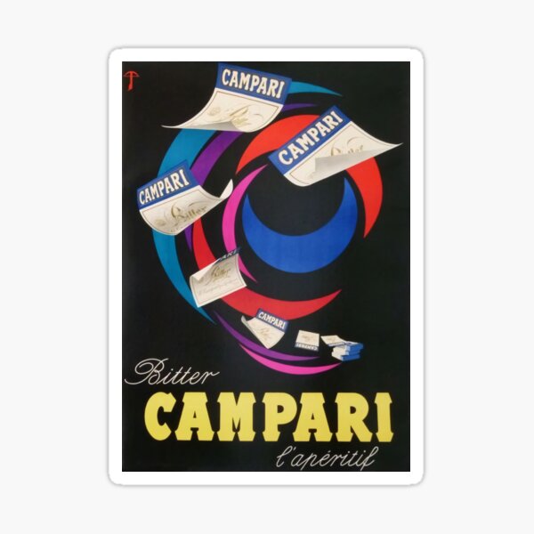 "CAMPARI BITTER CAMPARI LAPERITIF VINTAGE POSTER NEW WAVE STYLE OF 1948 ...