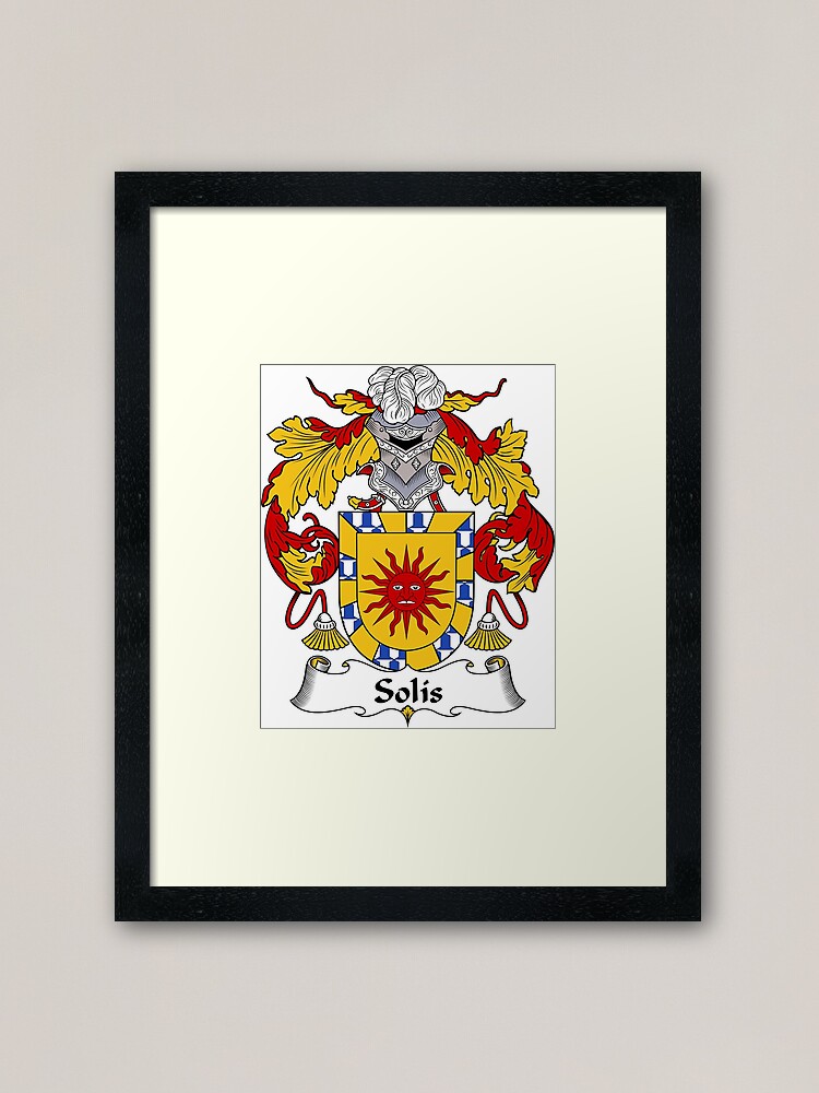 "Solis Coat of Arms/Family Crest" Framed Art Print for Sale by ...