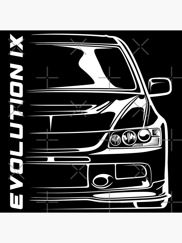 "Lancer Evolution IX Silhouette" Art Print for Sale by Aswin77 | Redbubble