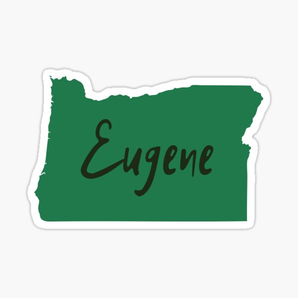 "Eugene Oregon" Sticker for Sale by lawjfree | Redbubble