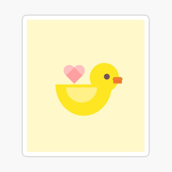 "cute yellow duck" Sticker for Sale by LUNA-LUNA- | Redbubble