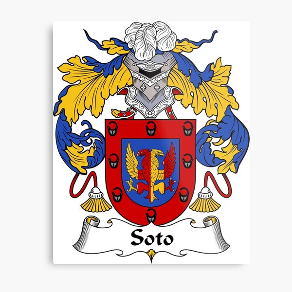"Soto Coat of Arms/Family Crest" Metal Print for Sale by William Martin ...