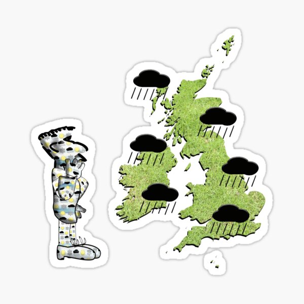 "Cartoon - weather forecaster in front of a map of the British Isles ...