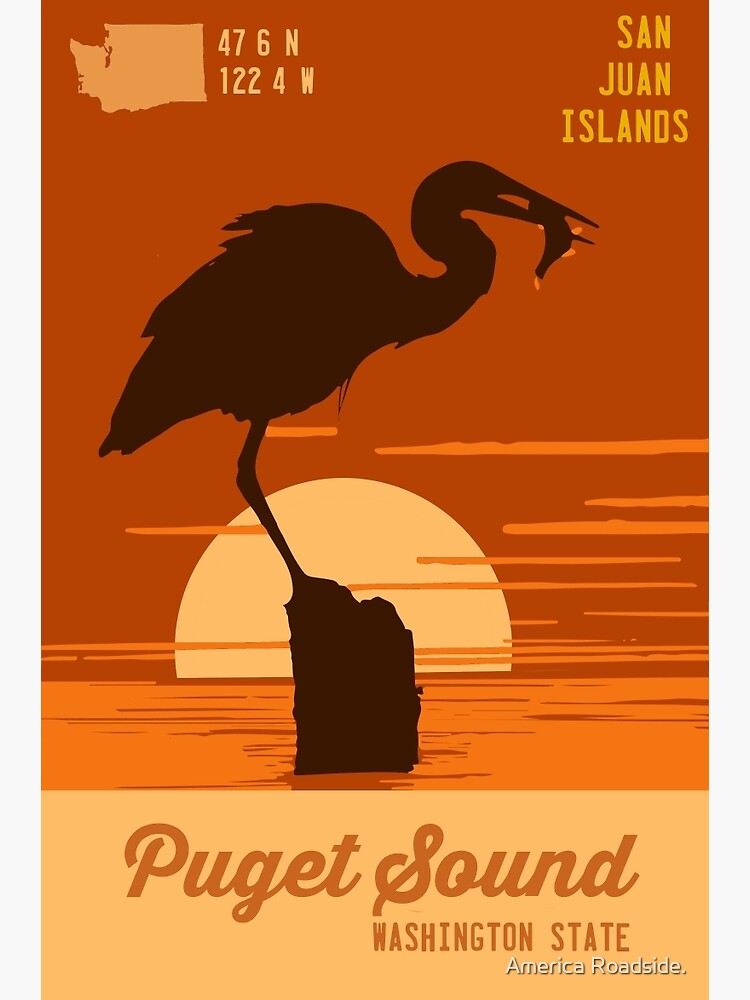 "Puget Sound." Poster by ishore1 | Redbubble